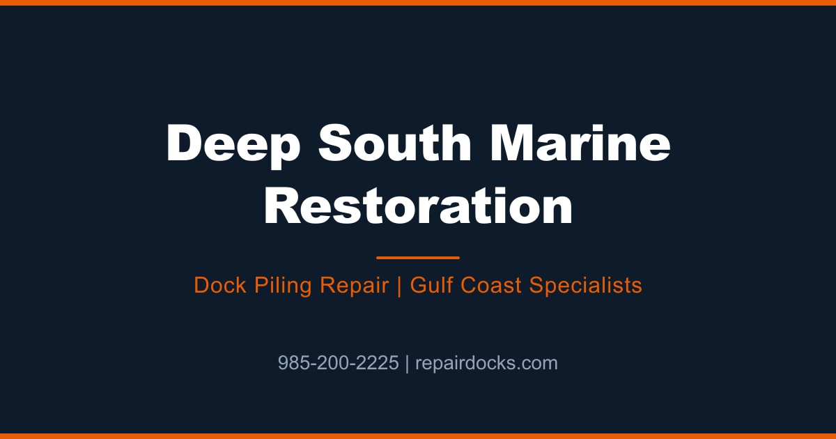 Dock Piling Repair Services | All Services | Deep South Marine Restoration